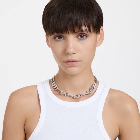 Swarovski | Jewelry | Swarovski Dextera Necklacestatement Mixed Links ...